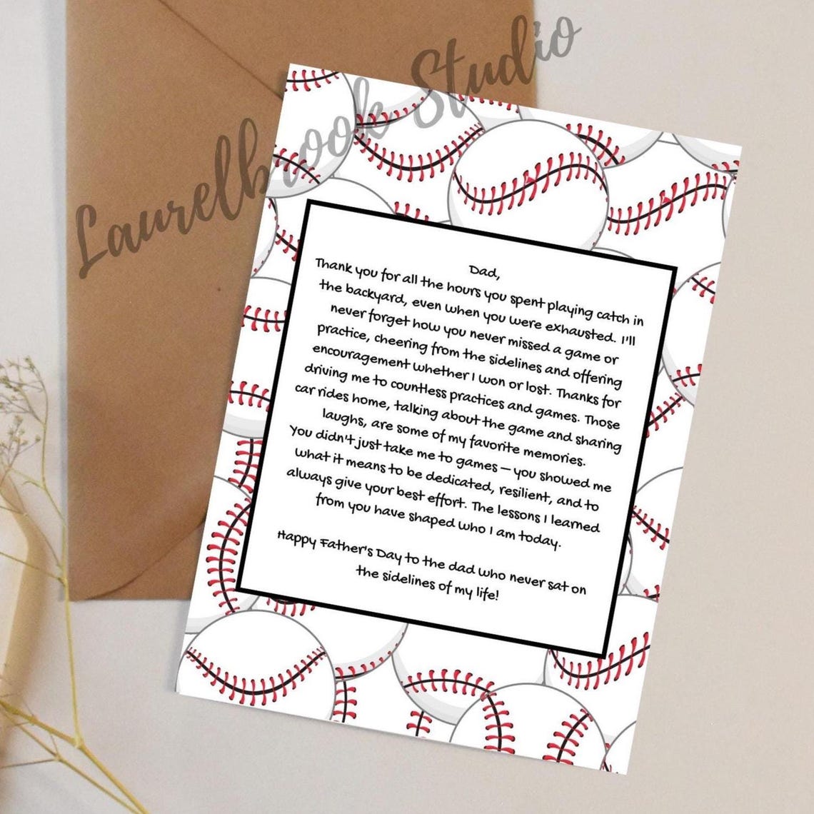 Digital Printable Father's Day Card for Dad Father From Son/heartfelt ...