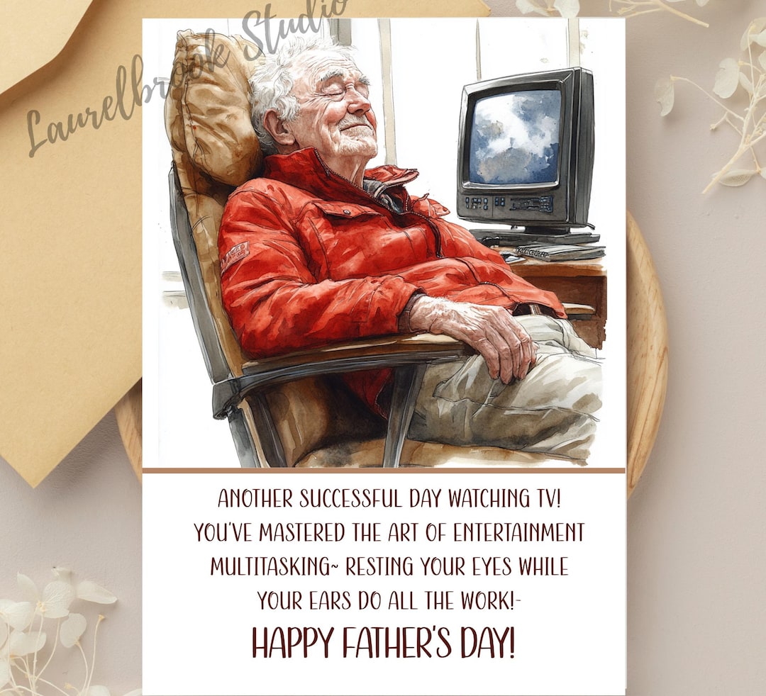 Digital Printable Humorous Father's Day 5X7 Card for Dad Father/e-card ...