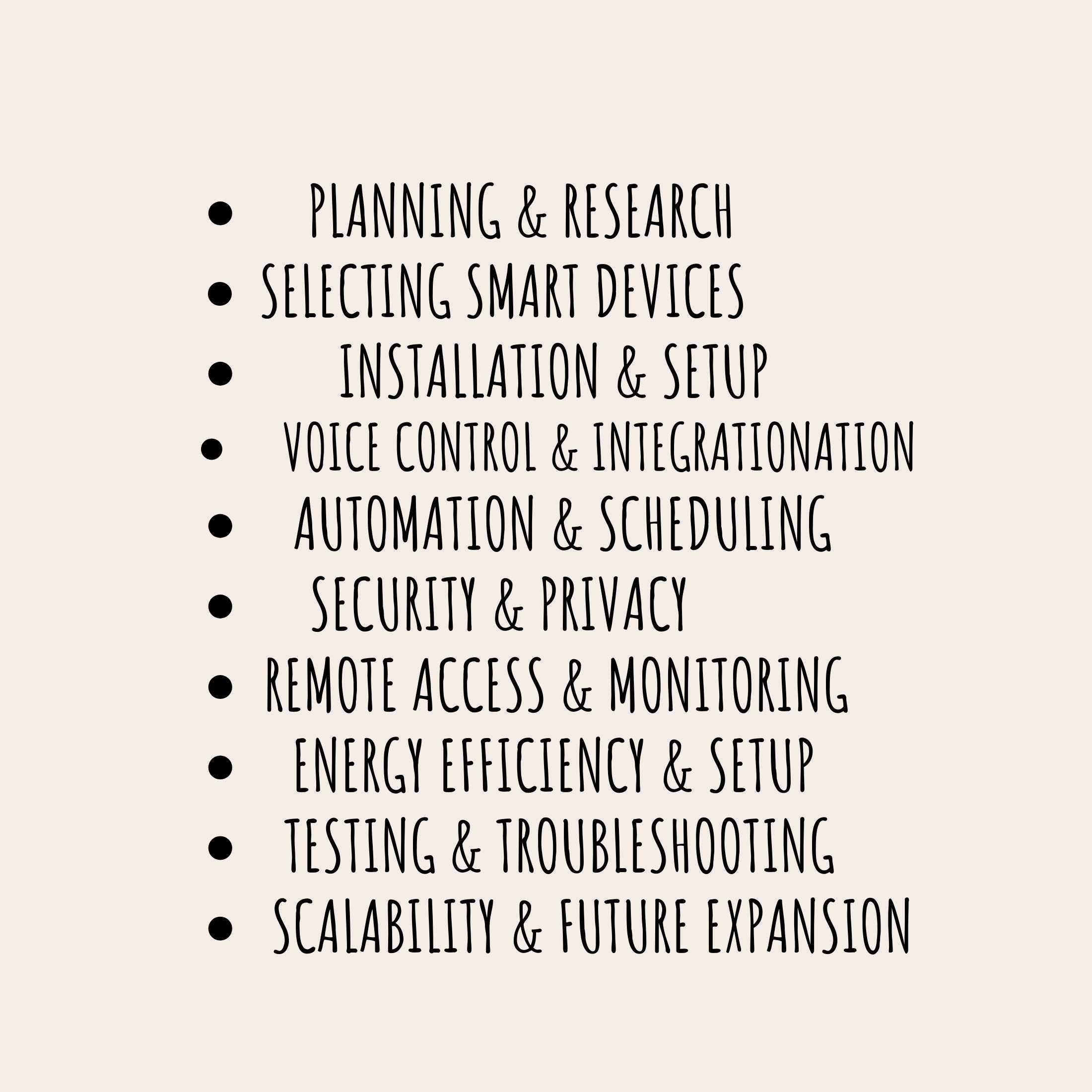 Home Automation Setup Checklist/checklist for Setting up Your Home ...