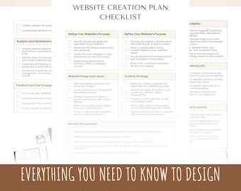 Website Design and Creation Plan Checklist/checklist for Creating Your ...