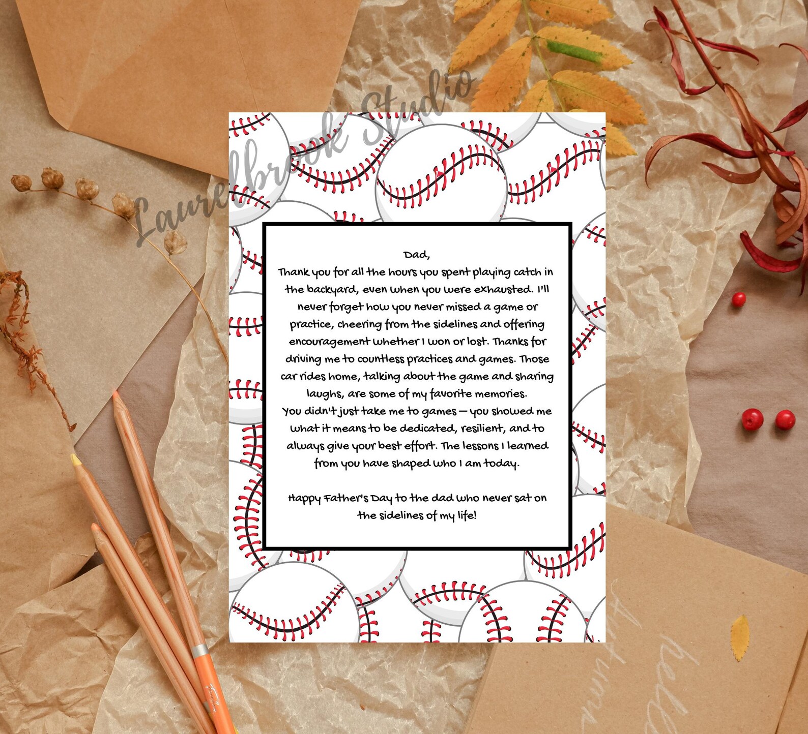 Digital Printable Father's Day Card for Dad Father From Son/heartfelt ...