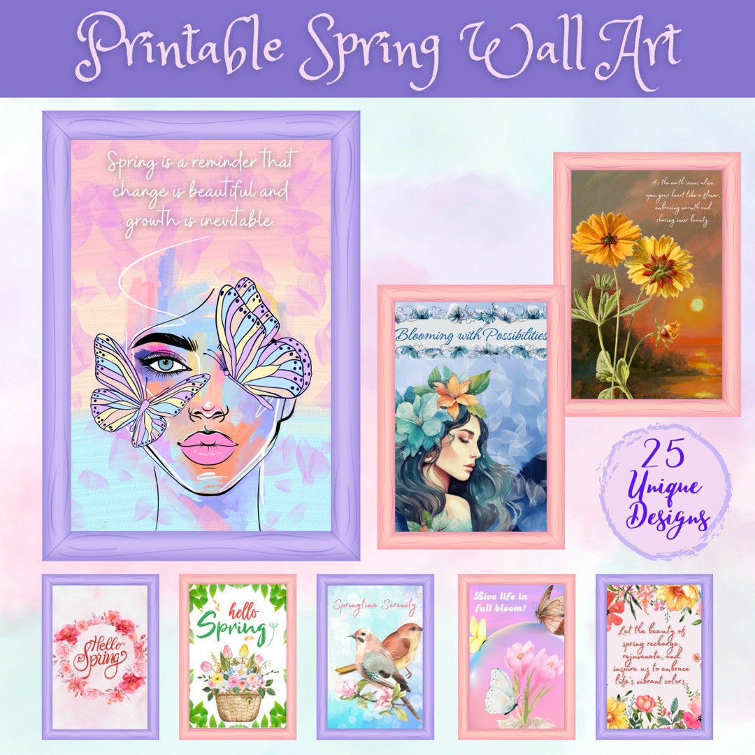Printable Spring Wall Art/classroom Spring Posters/kids Spring Posters ...