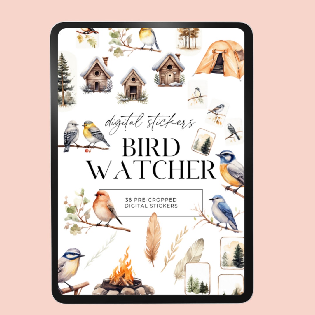 Bird Watching Digital Stickers/nature Digital Stickers/birds Digital ...