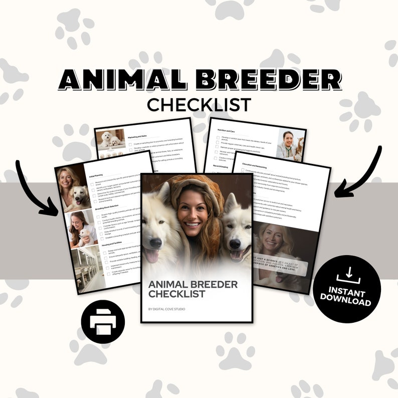 Animal Breeder Checklist Guide/guide for New Breeders/breeder Education ...