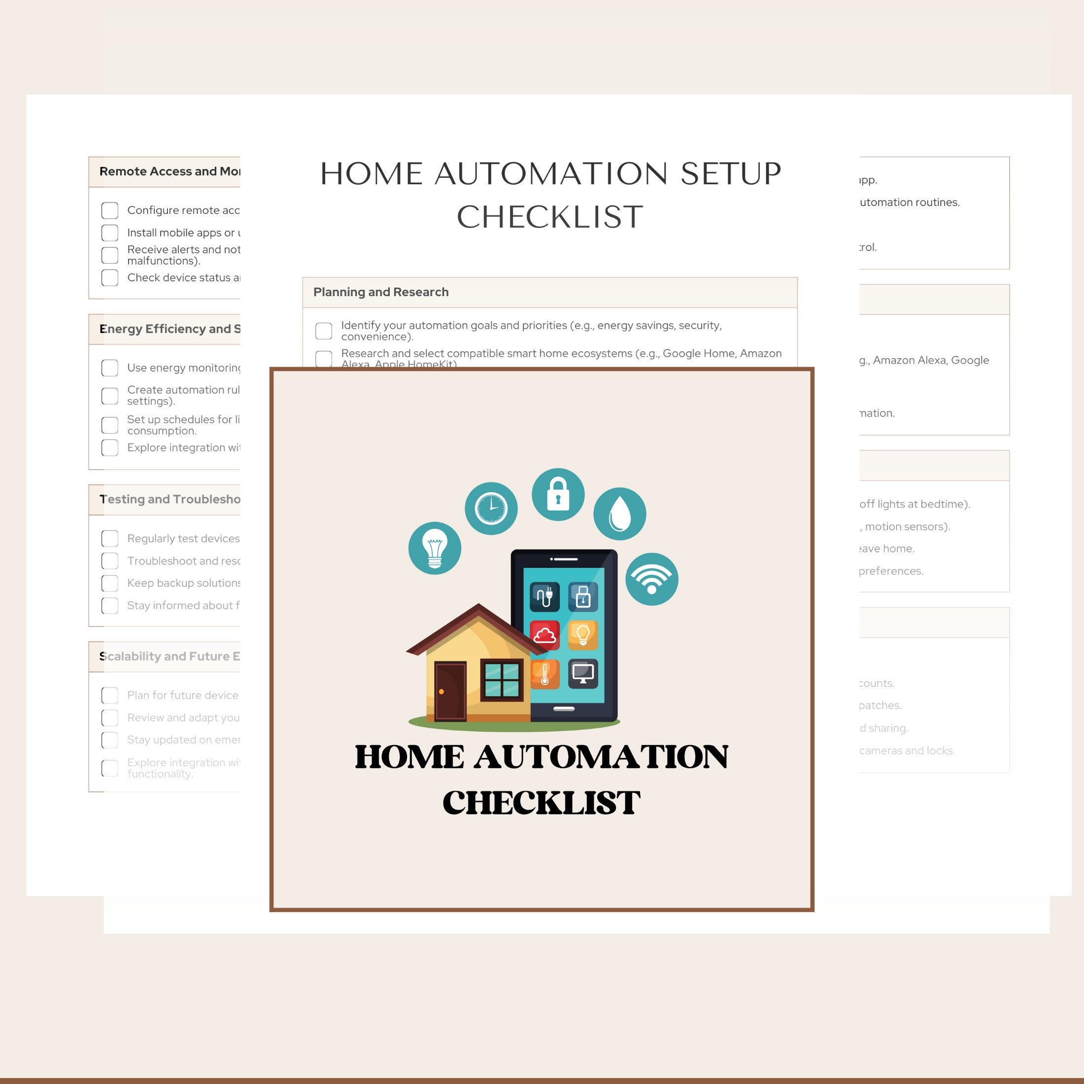 Home Automation Setup Checklist/checklist for Setting up Your Home ...