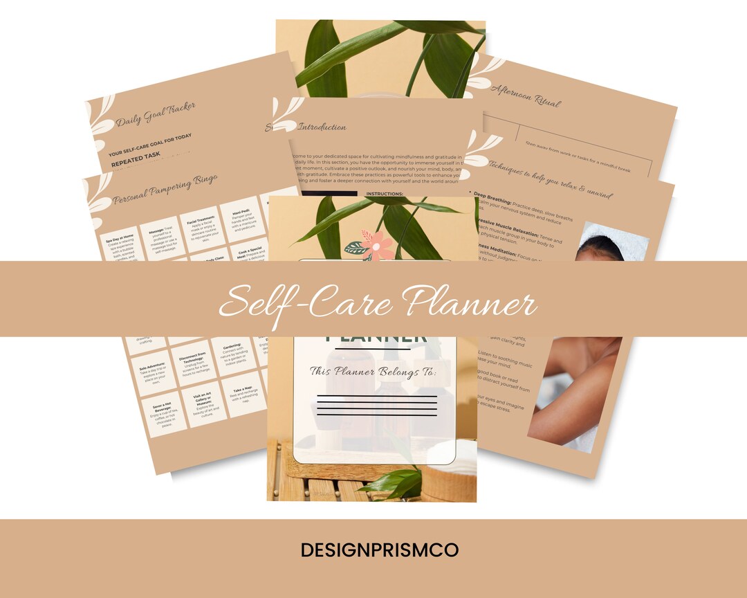 Self-care Planner Printable | Self-love Journal | Mental Health ...