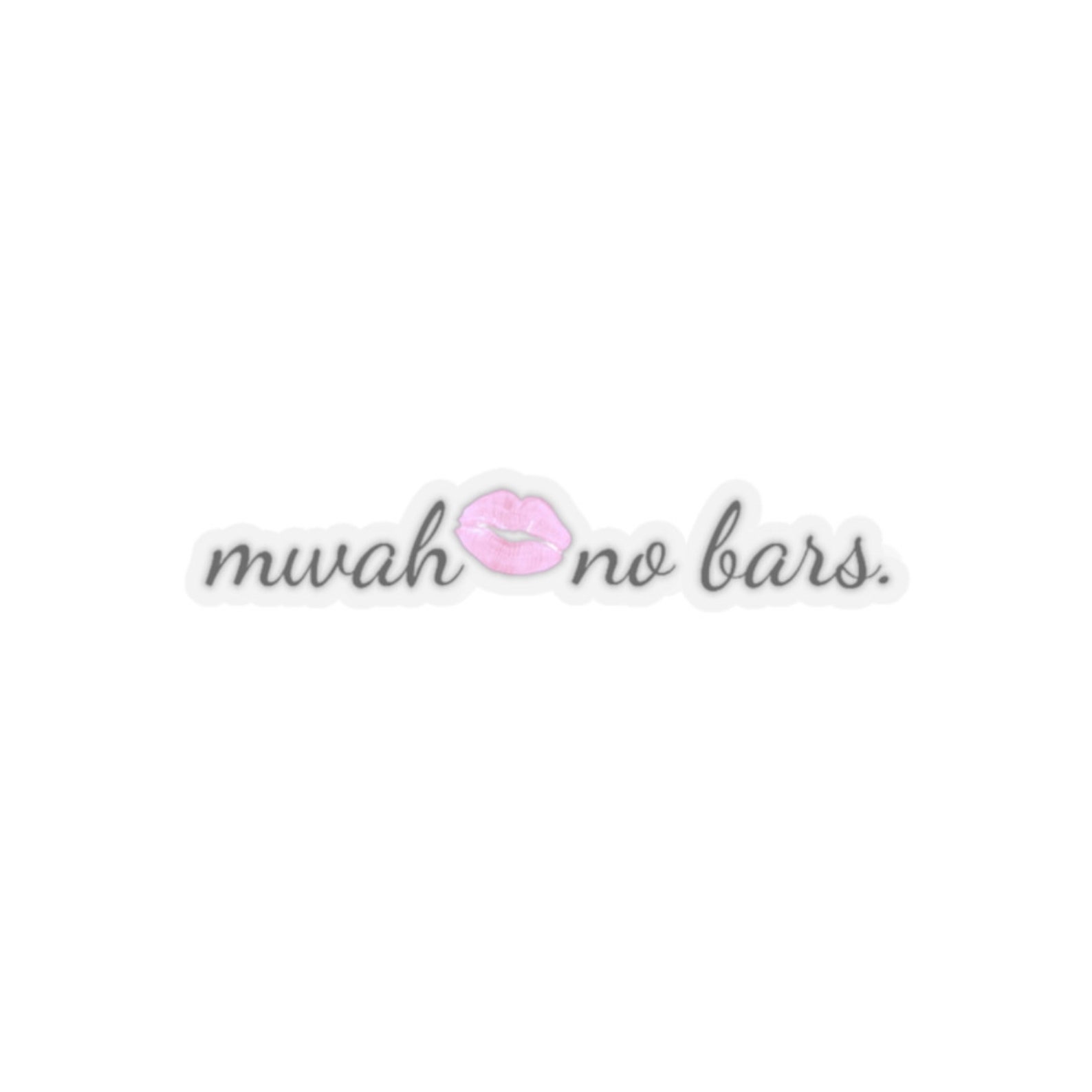 MWAH, No Bars Sticker Black/pink Decals for Phone, Laptop, Console ...