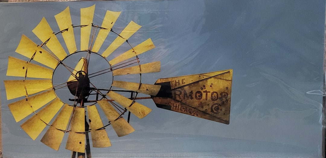 Windmill Metallic Print - Etsy