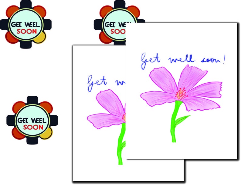 Get Well Soon - Digital Download - Greeting Card - 11*8.5 Inch - Etsy