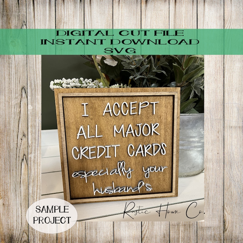 We Accept Credit Card Sign - Etsy