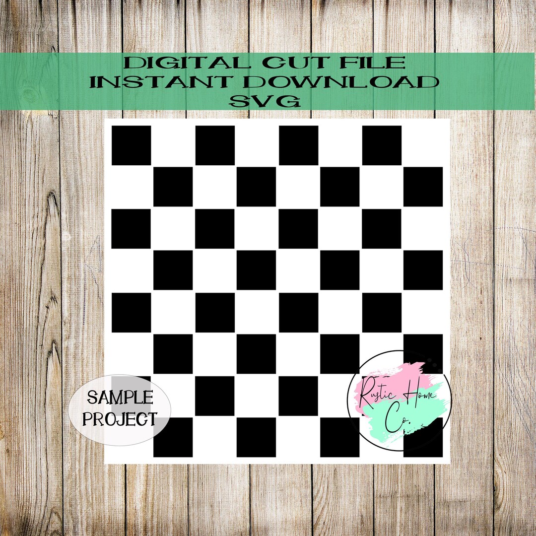 Checkered Print Svg Png Laser Cut Digital File Stencil Pattern - Etsy