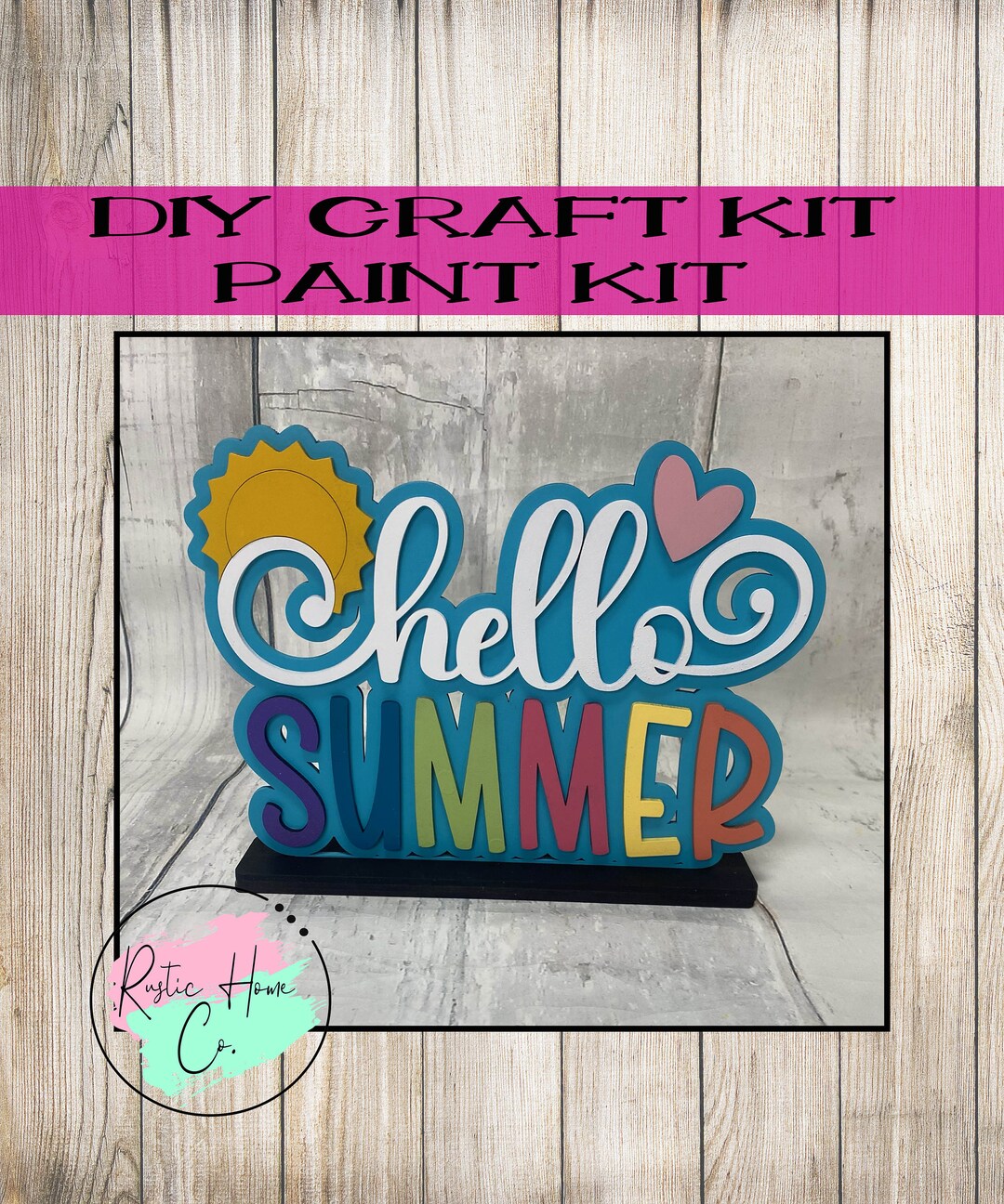 DIY Hello Summer Wood Craft Sign Paint Kit - Etsy