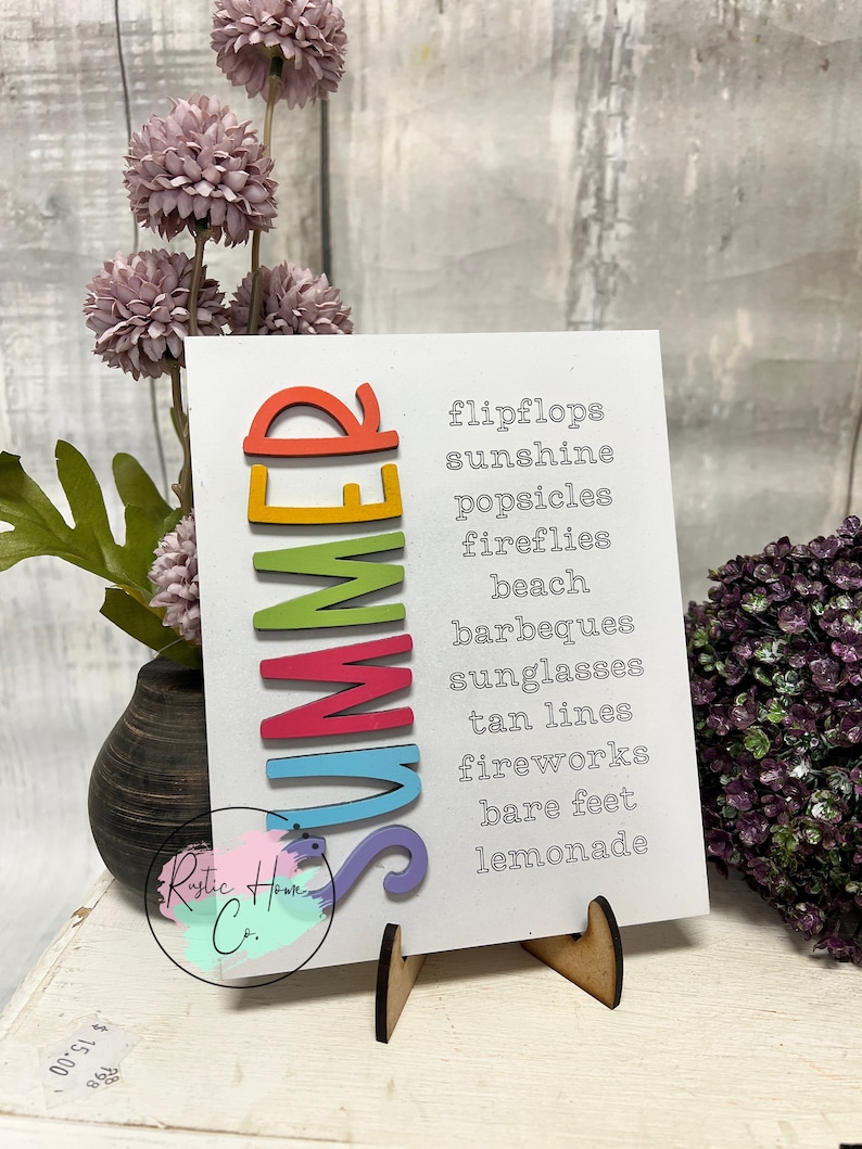DIY Summer Trio Tier Tray Sign Craft Paint Kit - Etsy