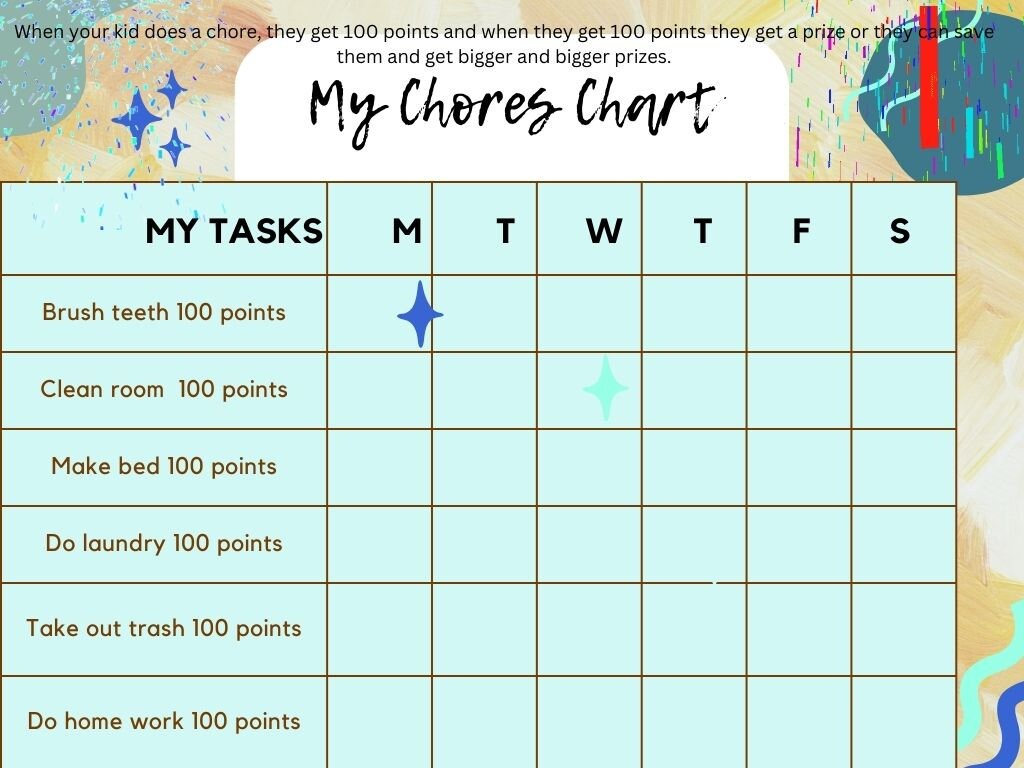 Chore Chart, Chore Tracker, Chores - Etsy