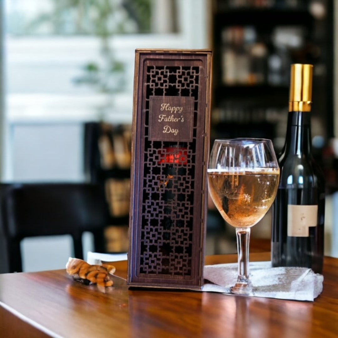 Engraved Wooden Wine Box - Etsy