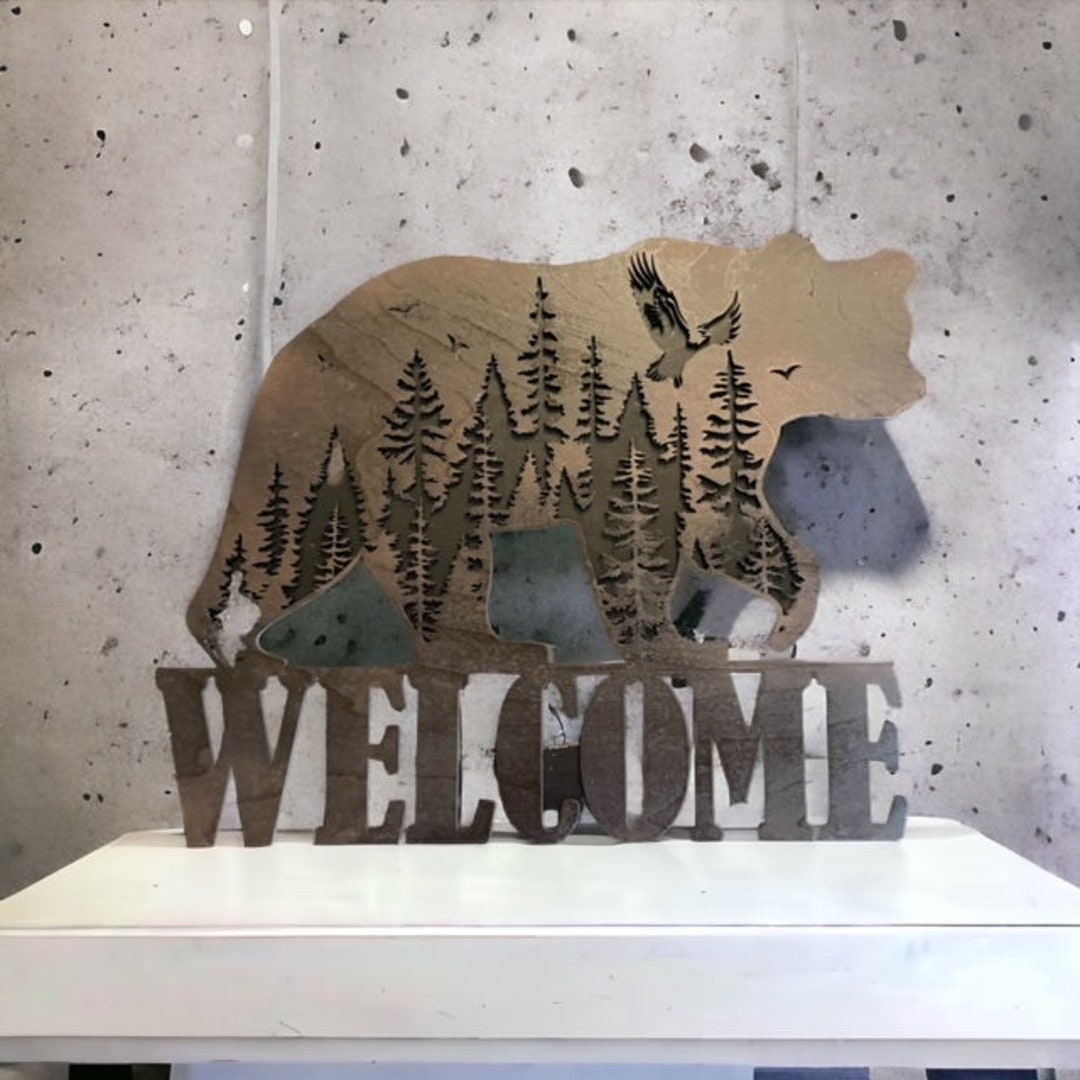 Bear Welcome Sign - Etsy