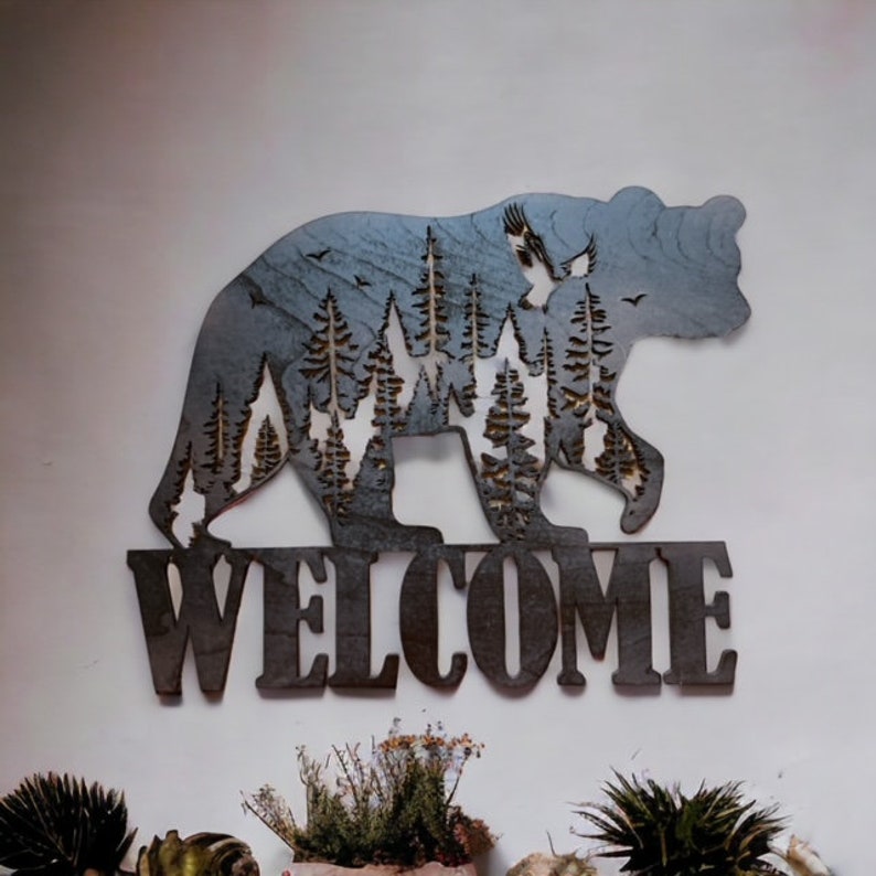 Bear Welcome Sign - Etsy