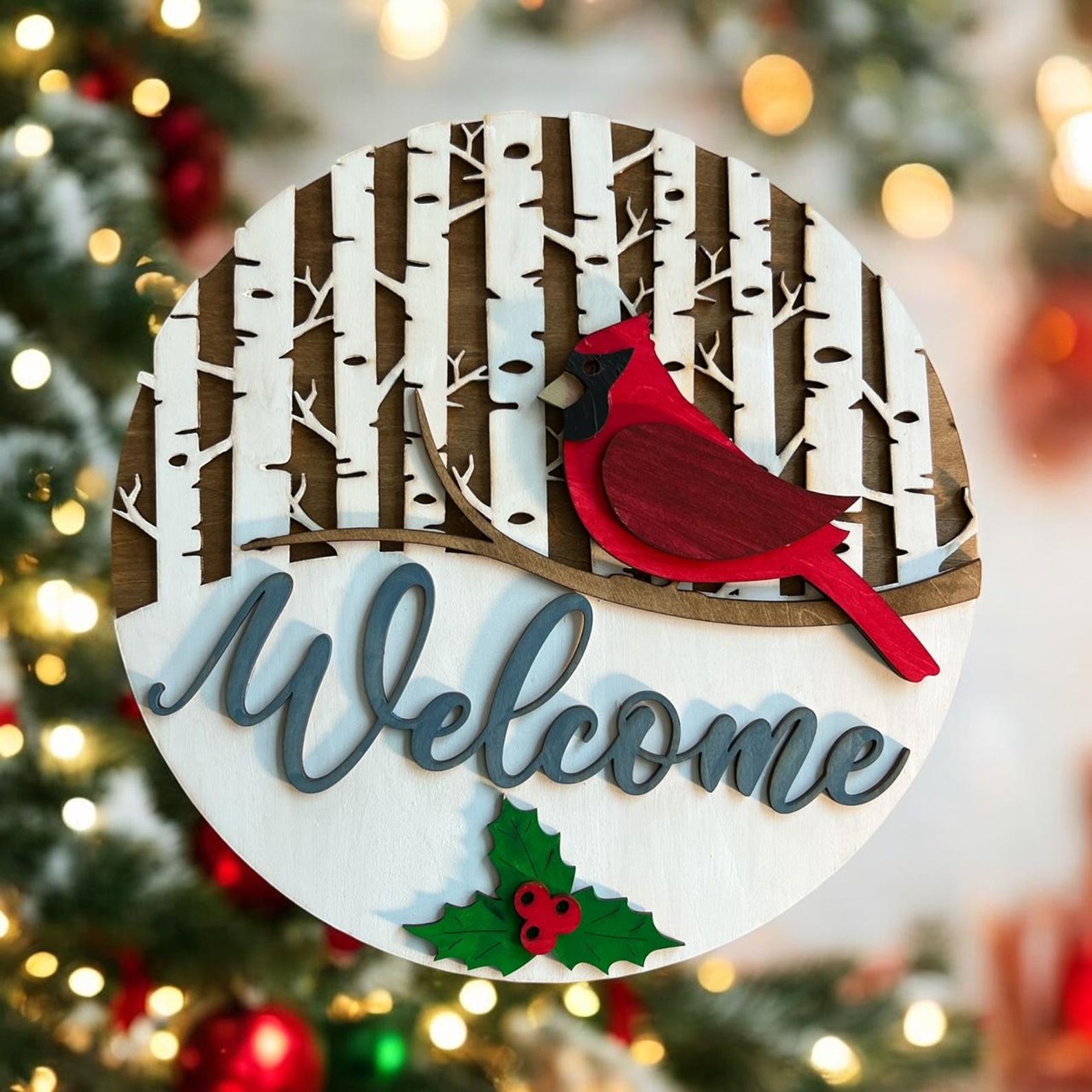 Cardinal Door Hanger - Etsy