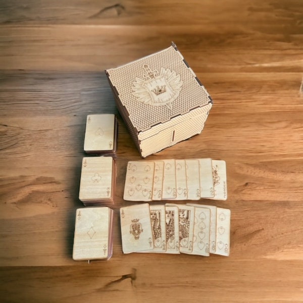 Custom Wooden Playing Cards - Etsy