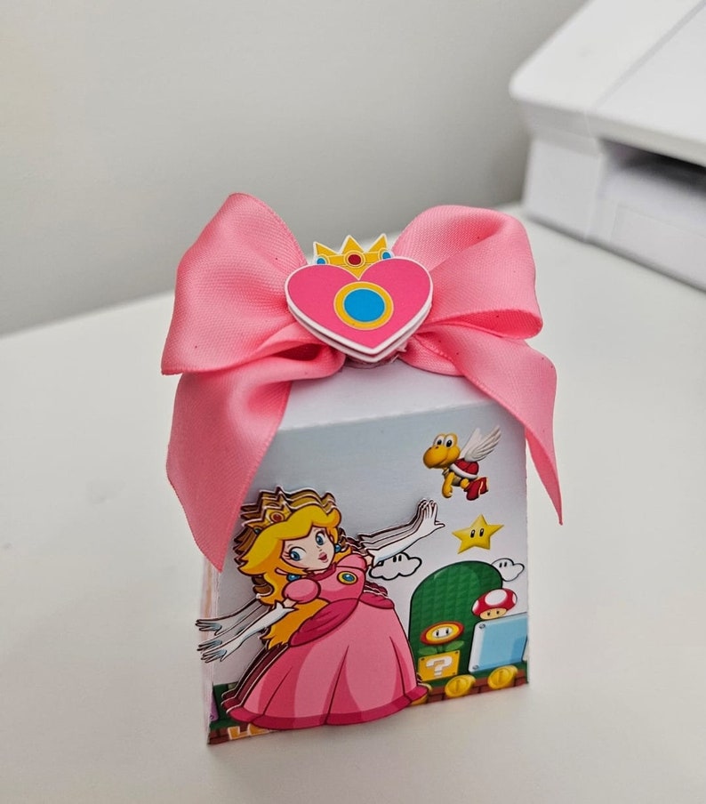 Princess Peach Favor Box Candy / Princess Peach Birthday Party ...