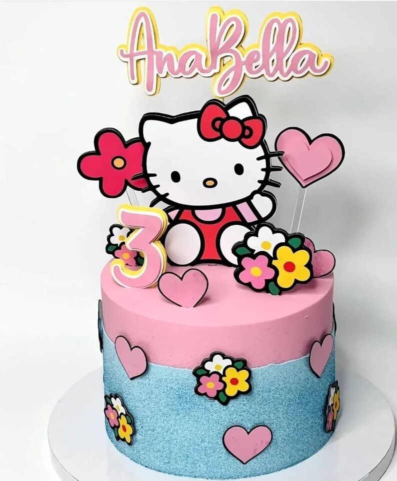 Hello Kitty Cake Topper / Hello Kitty Party / Hello Kitty Decor / Hello ...
