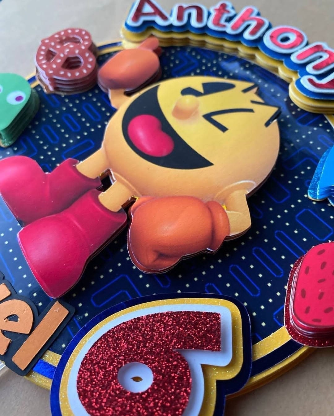 Pacman Game Cake Topper / Pacman Game Party / Pacman Game Decor / Pacman Game Cake - Etsy