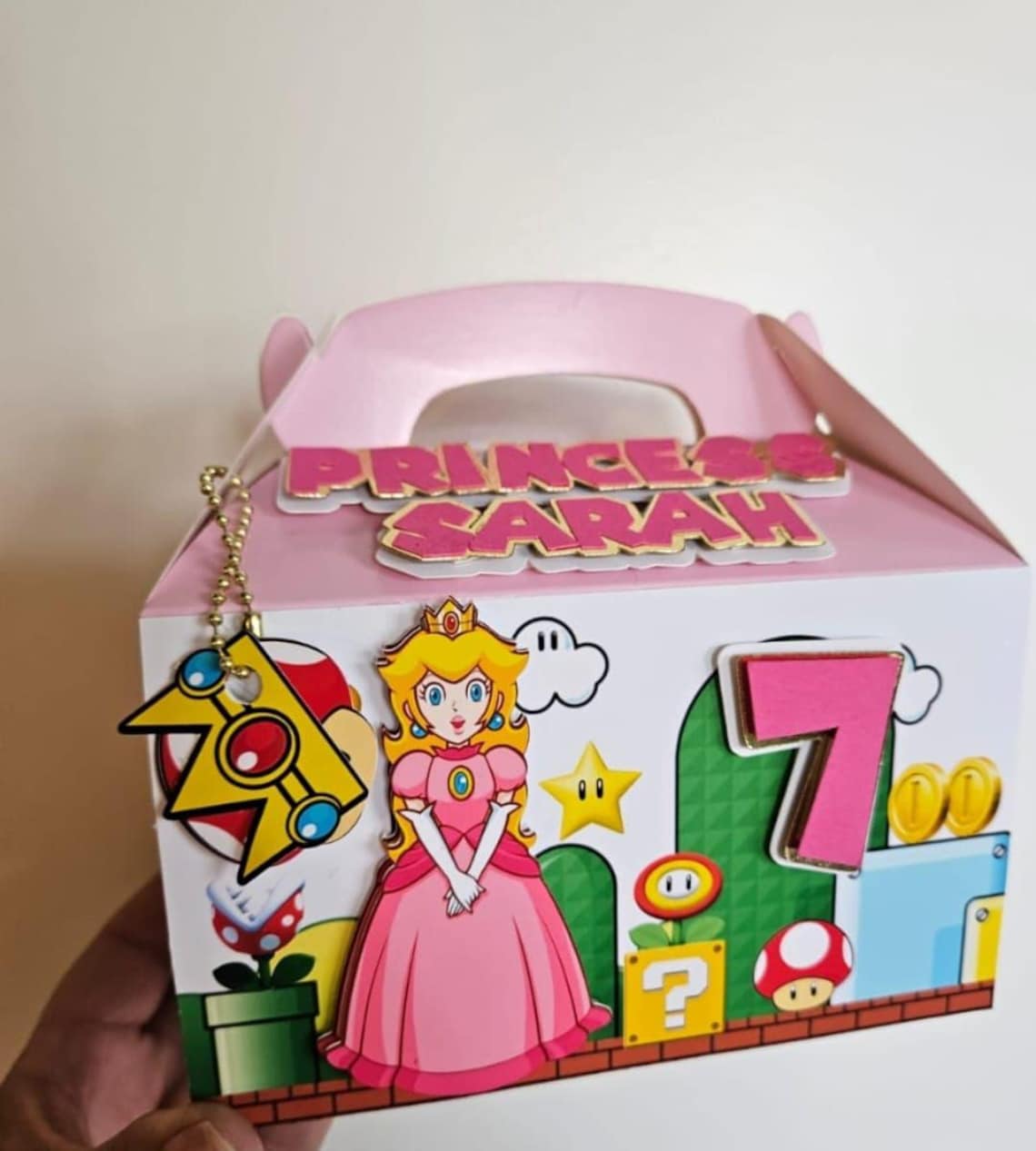 Princess Peach Favor Box Candy / Princess Peach Birthday Party ...