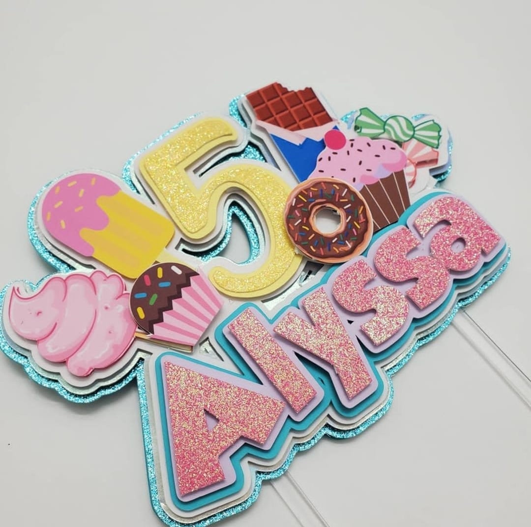 Candy Cake Topper / Candy Party / Candy Decor / Candy Cake - Etsy