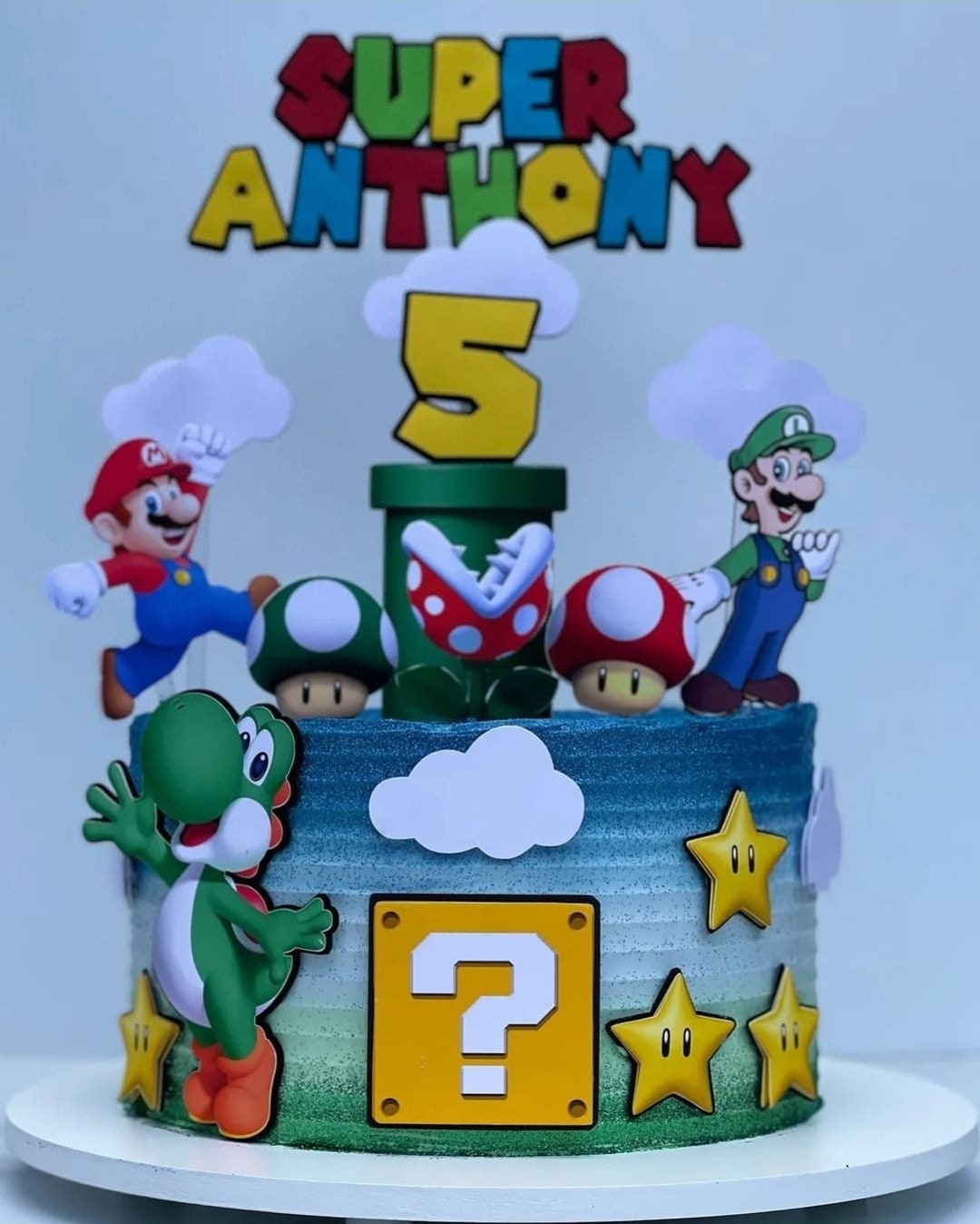 Mario Cake Topper / Mario Party / Mario Decor / Mario Cake - Etsy
