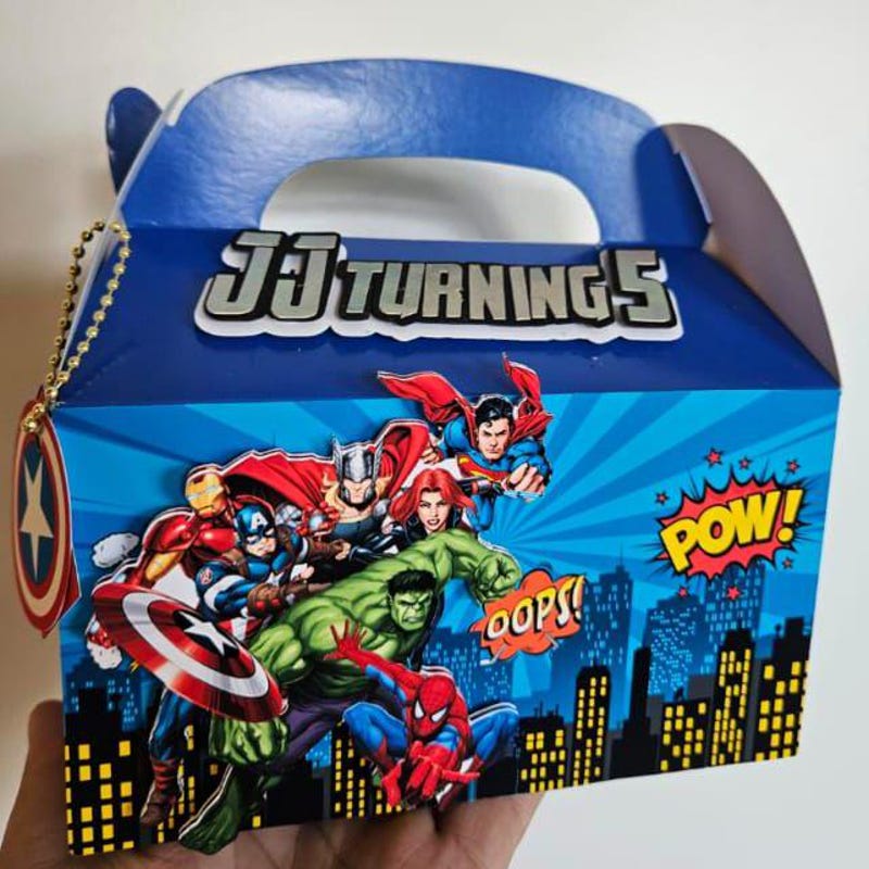 Superhero Favor Box - Etsy
