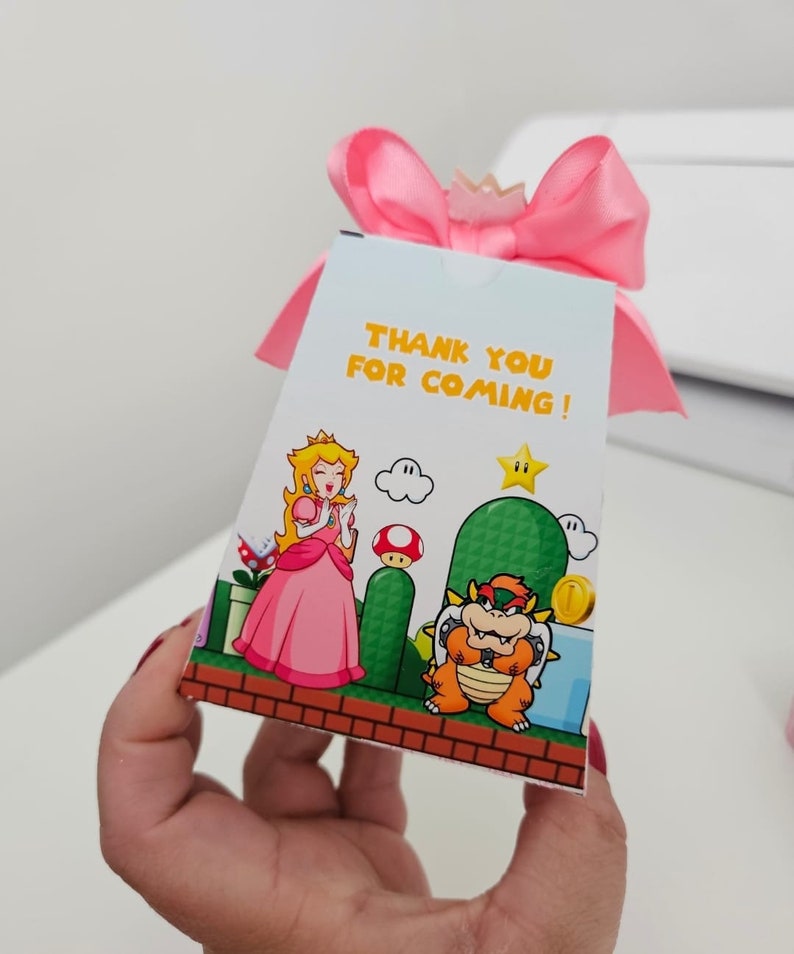 Princess Peach Favor Box Candy / Princess Peach Birthday Party ...