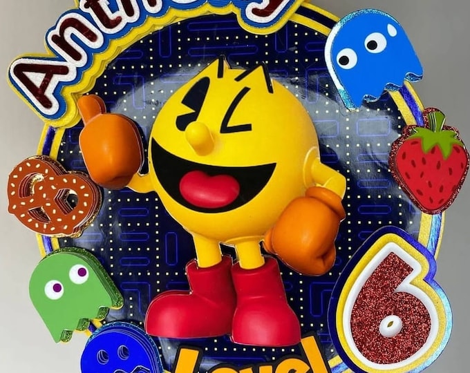 Pacman Game Cake Topper / Pacman Game Party / Pacman Game Decor ...