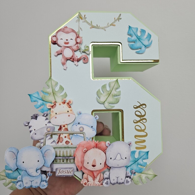 3D Safari Number/ Safari Decoration/ Safari Party - Etsy
