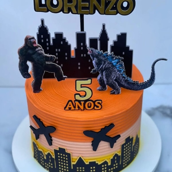 Godzilla X King Kong Cake Topper - Etsy