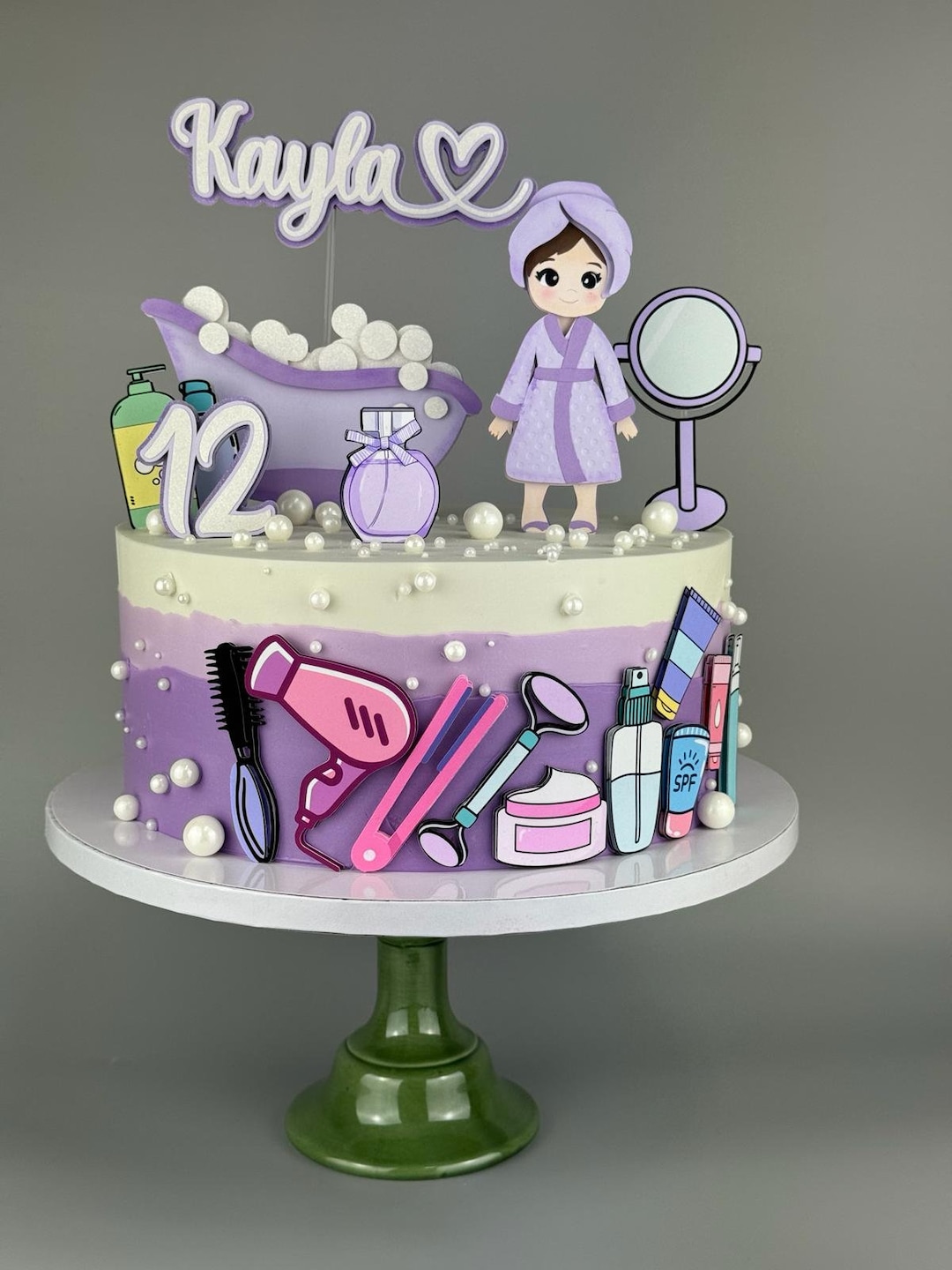 Spa Cake Topper / Spa Party / Spa Decor / Spa Cake - Etsy