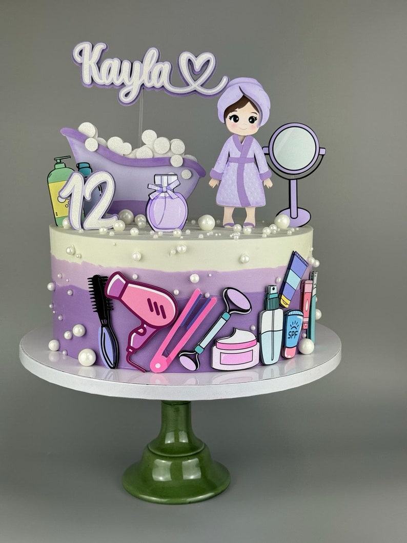 Spa Cake Topper / Spa Party / Spa Decor / Spa Cake - Etsy