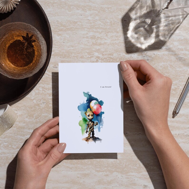 Digital Birthday Card - Groot - Guardians of the Galaxy Card - Happy ...