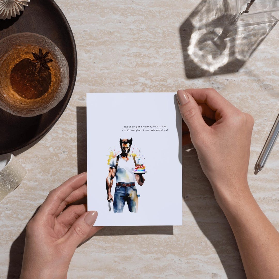Digital Birthday Card - Wolverine - Wolverine X-men Card - Happy ...