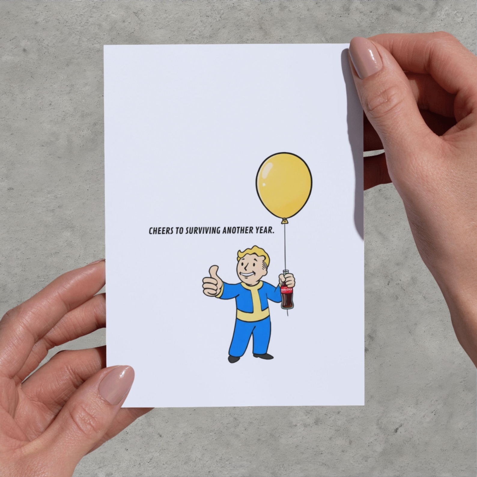 Fallout Birthday Card - Vault Boy Pep Boy Design (instant Download) - Etsy