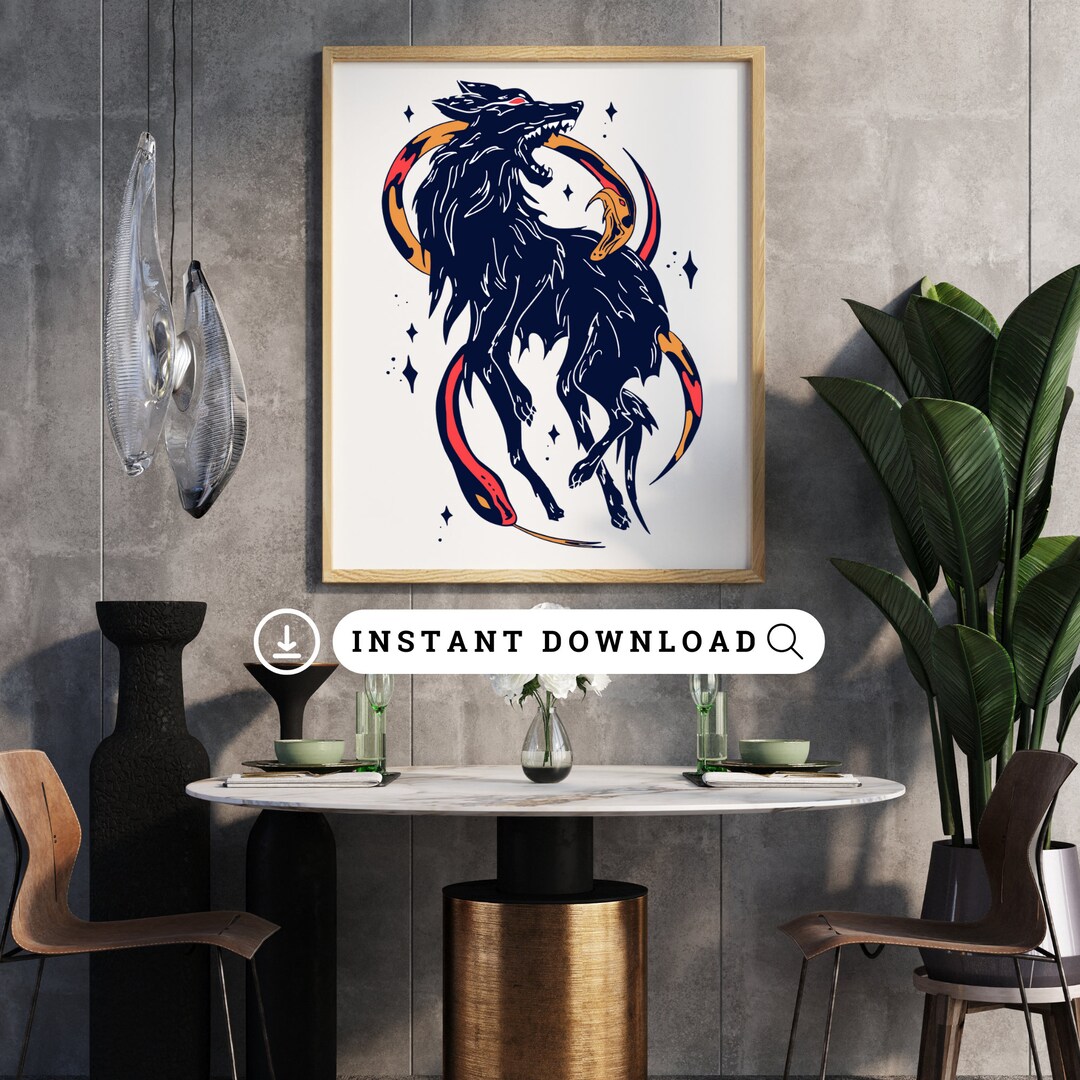 Mystical Wolves | Wolf | Commercial Use | Fantasy Clipart | Instant ...
