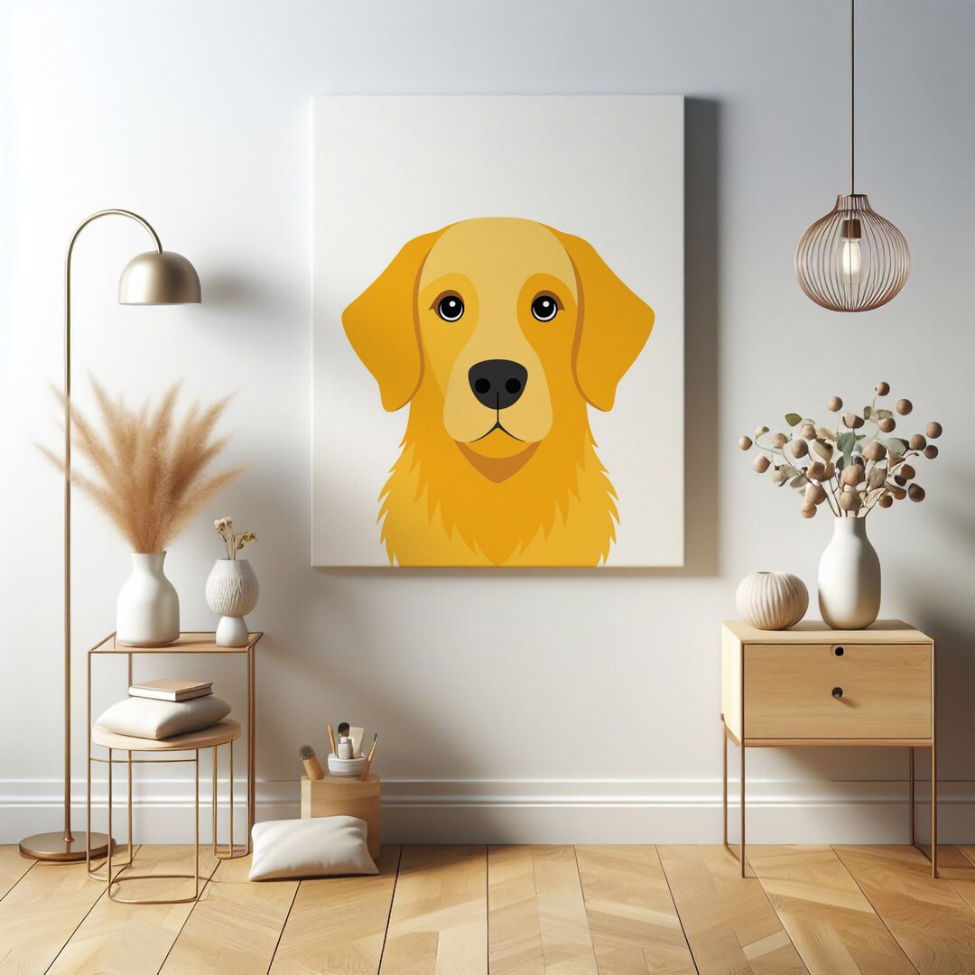 Golden Retriever Art Print Nursery Art Golden Retriever Print Dog Wall ...