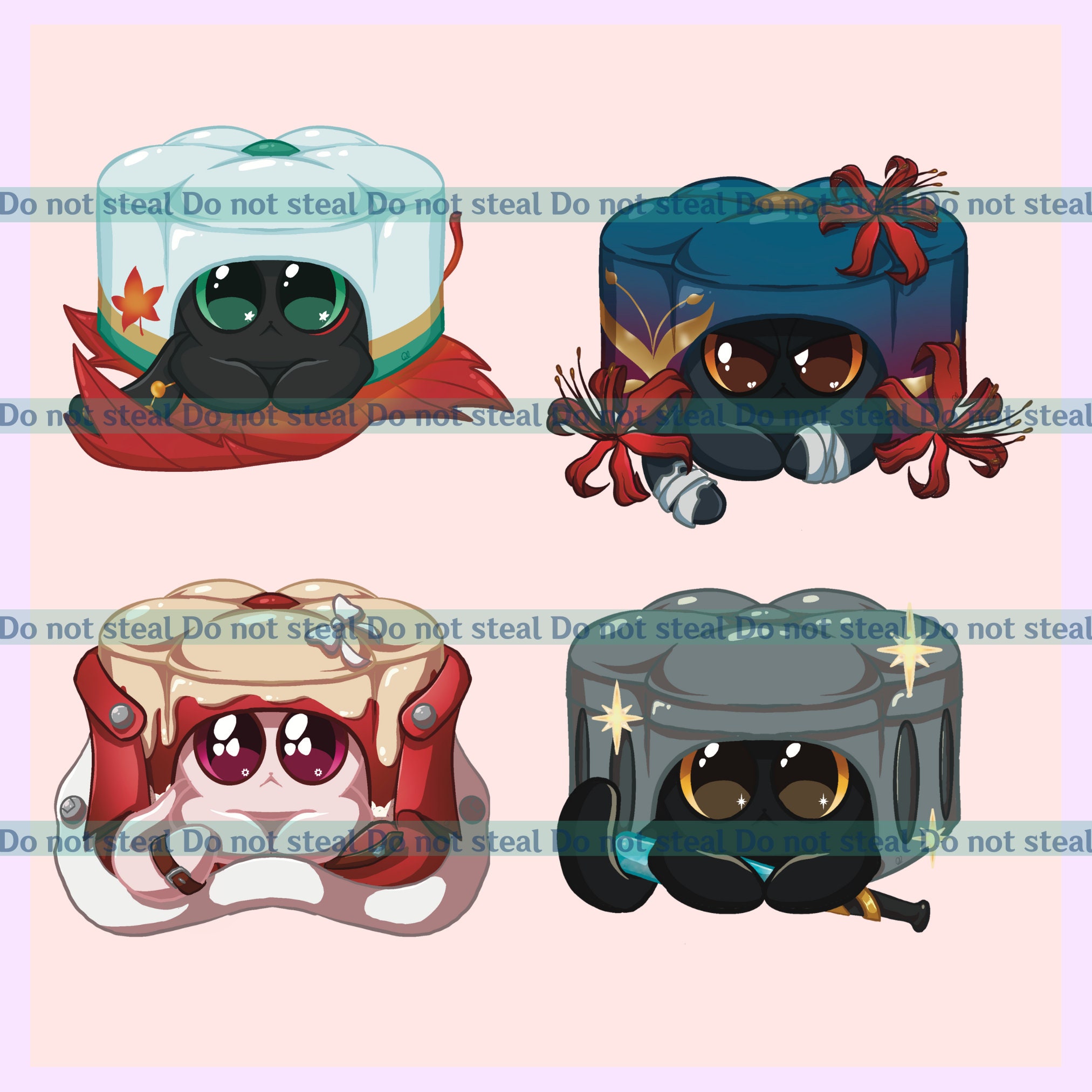 Honkai: Star Rail Cat Critter Key Chains Dan Heng, Clara, Blade ...