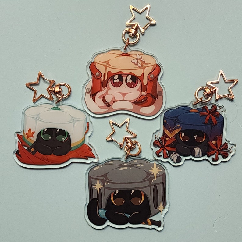 Honkai: Star Rail Cat Critter Key Chains Dan Heng, Clara, Blade ...