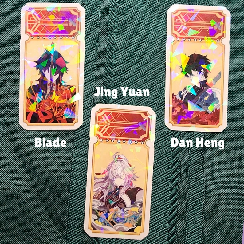 Honkai: Star Rail Stained Glass Holographic Stickers - Etsy