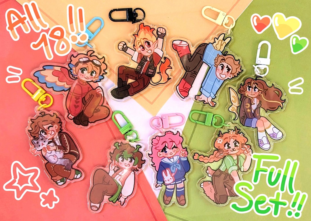Life-series KEYCHAINS | Ldshadowlady, Smallishbeans, Grian, Mumbo, and ...