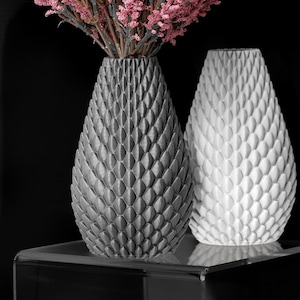 Dragonscale Flower Vase 01 STL 3D Print File by MODERN MACHINE - Etsy