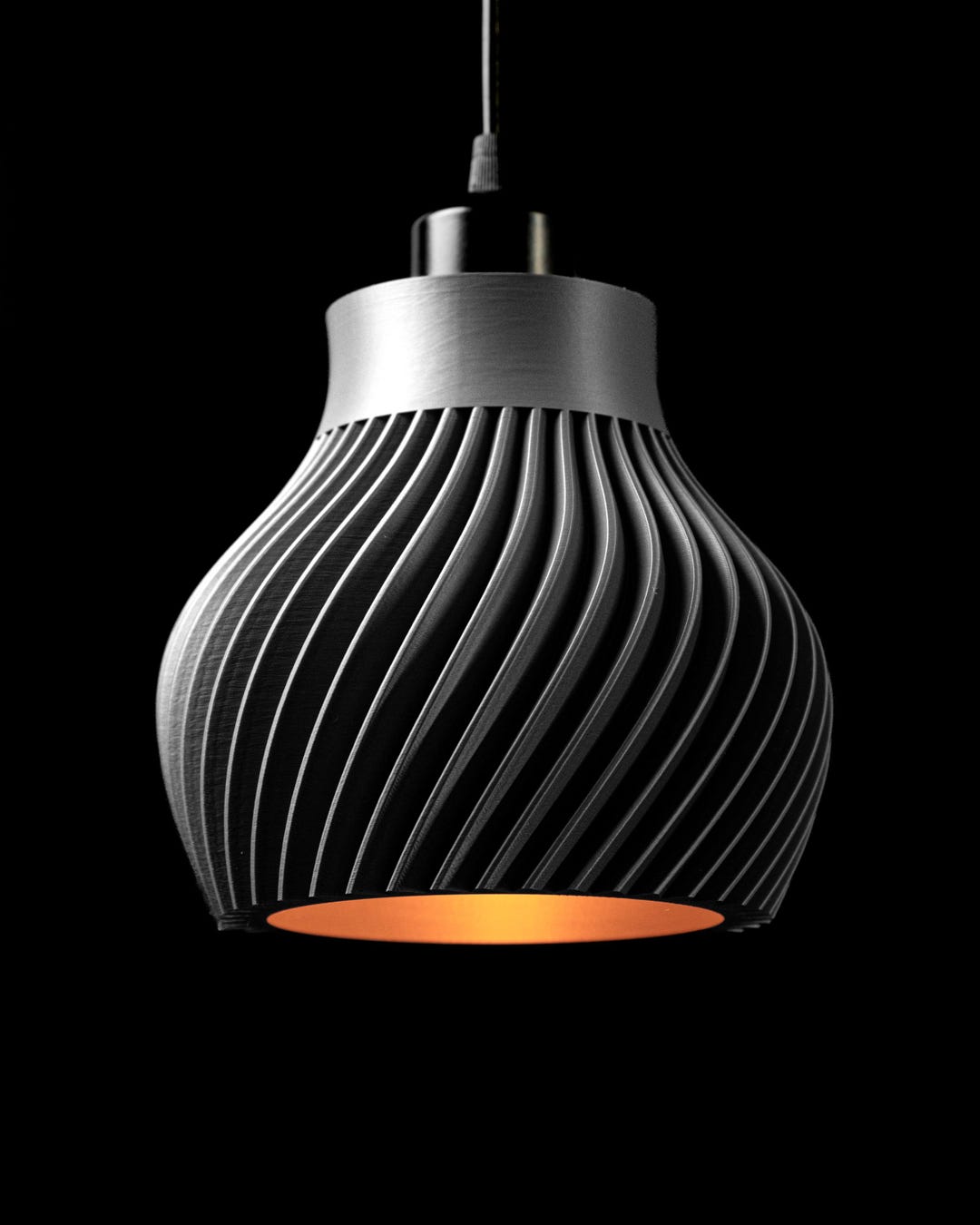 Ridged Pendant Lamp STL 3D Print File by MODERN MACHINE - Etsy