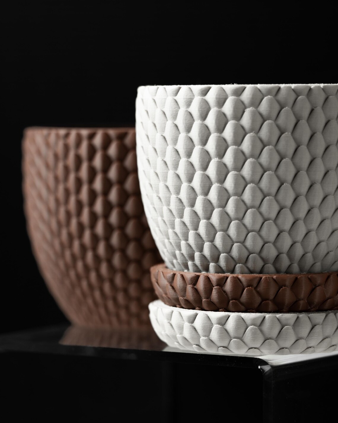 Dragonscale Planter Pot 01 STL 3D Print File by MODERN MACHINE - Etsy