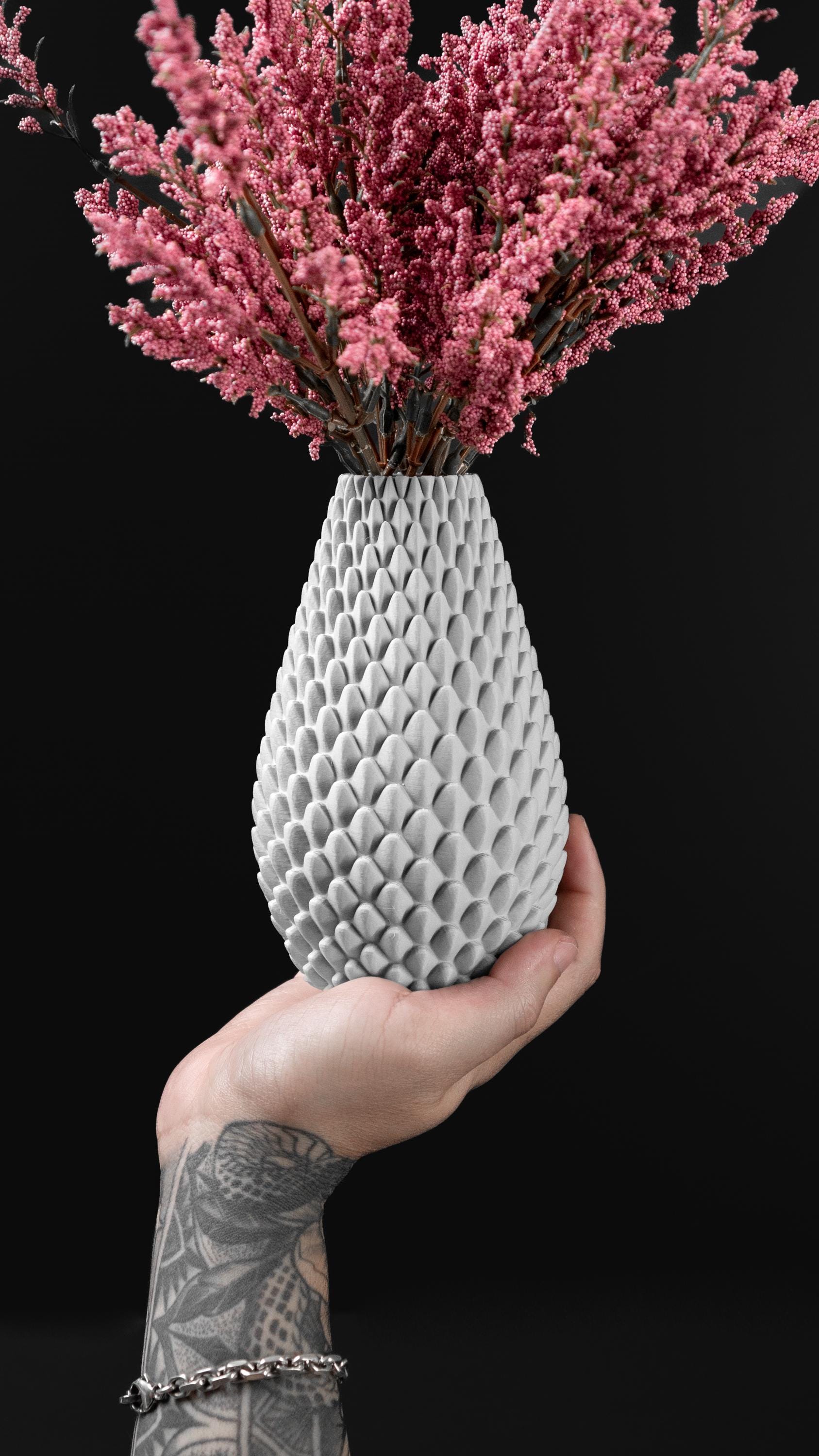 Dragonscale Flower Vase 01 STL 3D Print File by MODERN MACHINE - Etsy ...