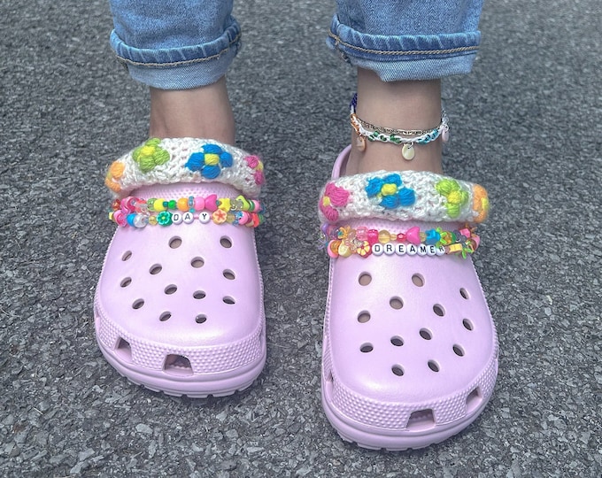 Crochet Flower Puff Croc Strap Pattern, Shoe Pattern, Instant PDF ...